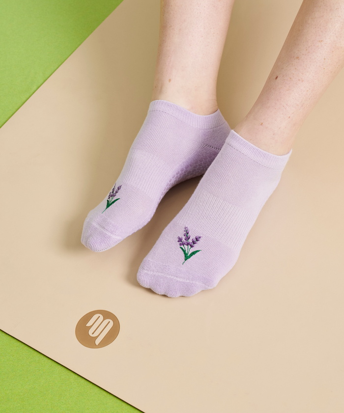 Classic Low Rise Grip Socks - Lavender Haze